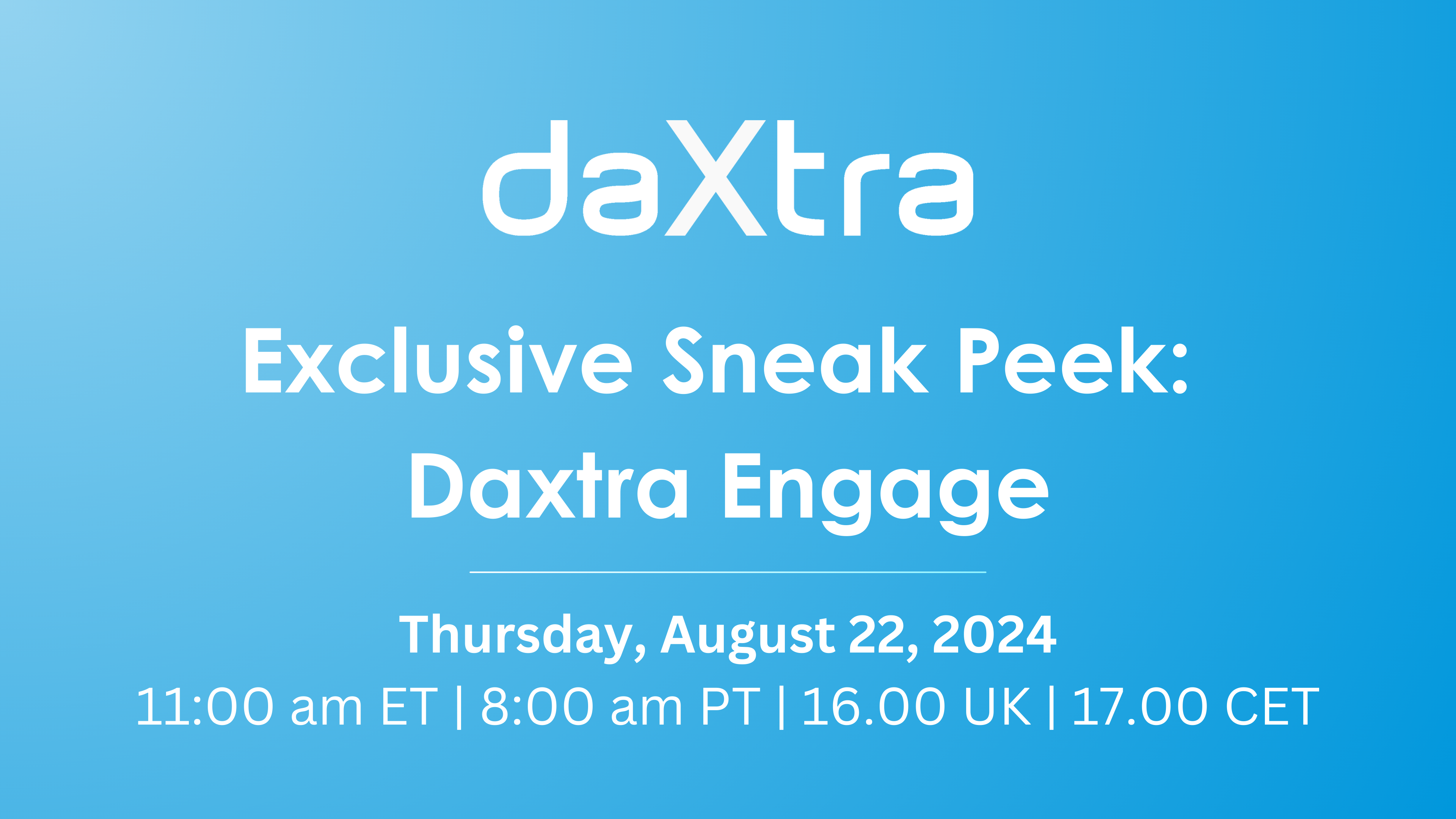 Exclusive Webinar: Sneak Peek at Daxtra Engage